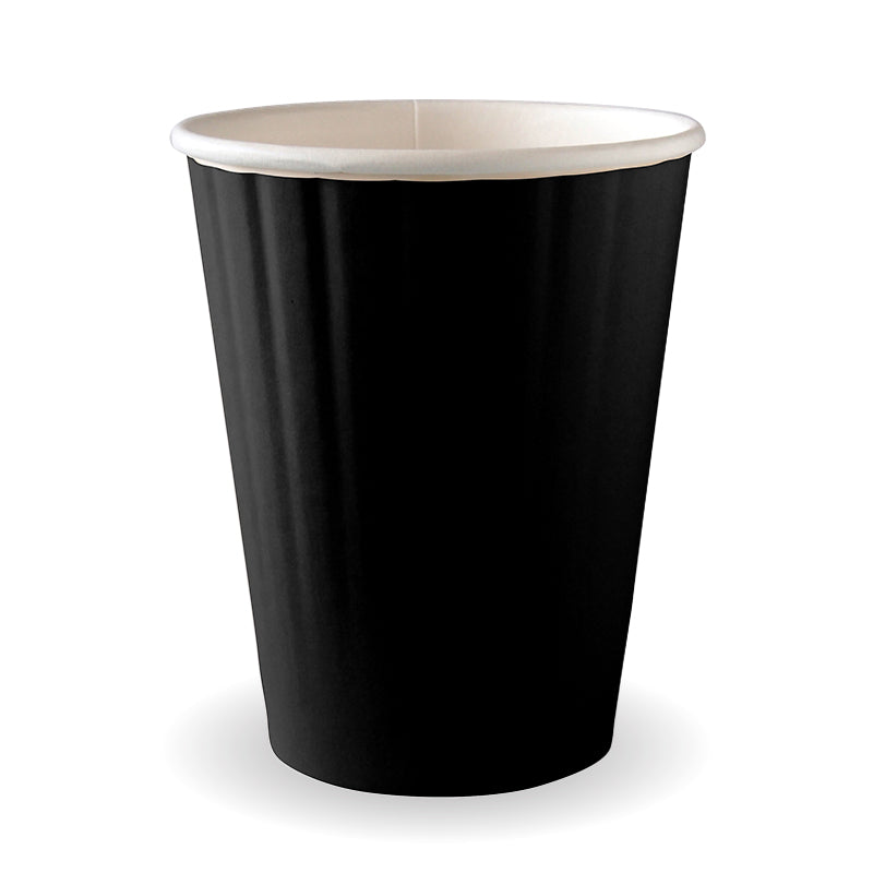 BioPak 390ml / 12oz (90mm) Black Aqueous Double Wall Home Compostable ...