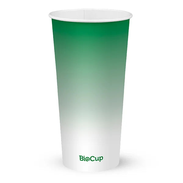 BioPak 960ml / 32oz (105mm) Cold Paper BioCups - green fade – Brisbane ...
